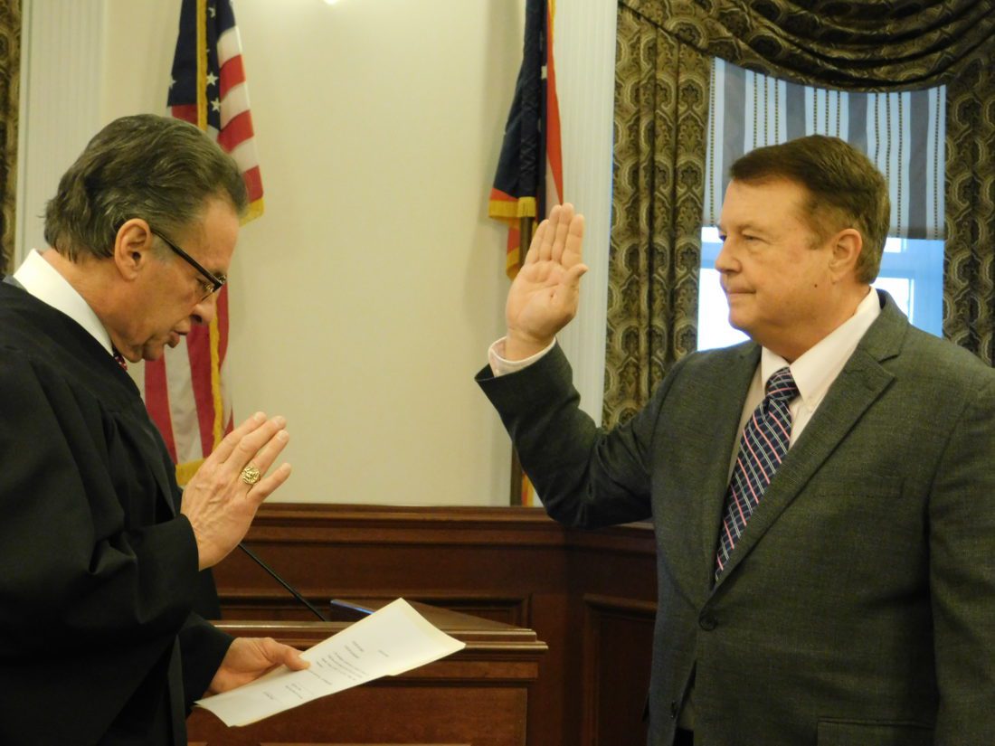 Echemann sworn in as Belmont County commissioner | News, Sports, Jobs ...